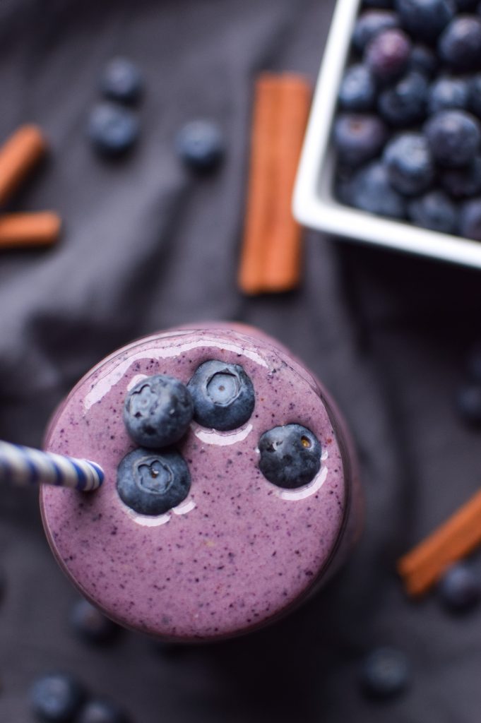 PB2 Peanut Butter Powder Blueberry Cinnamon Smoothie