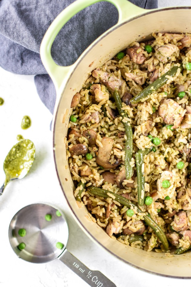 One-Pot Pesto Chicken and Rice - Project Meal Plan