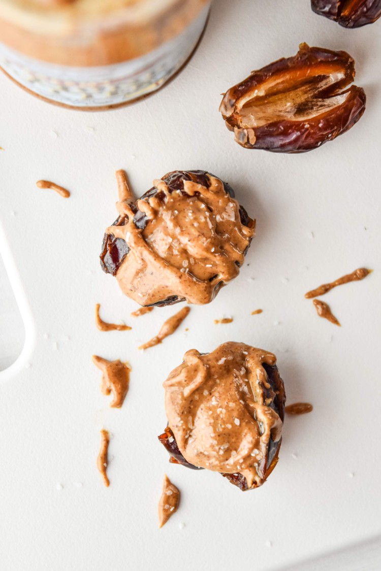 Salted Almond Butter Stuffed Dates - Project Meal Plan