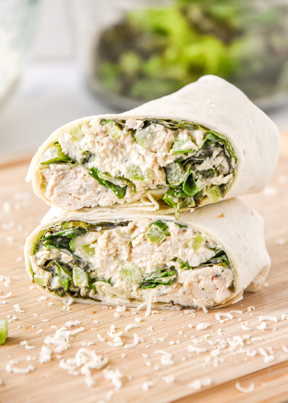 Caesar Chicken Salad Lunch Wraps - Project Meal Plan