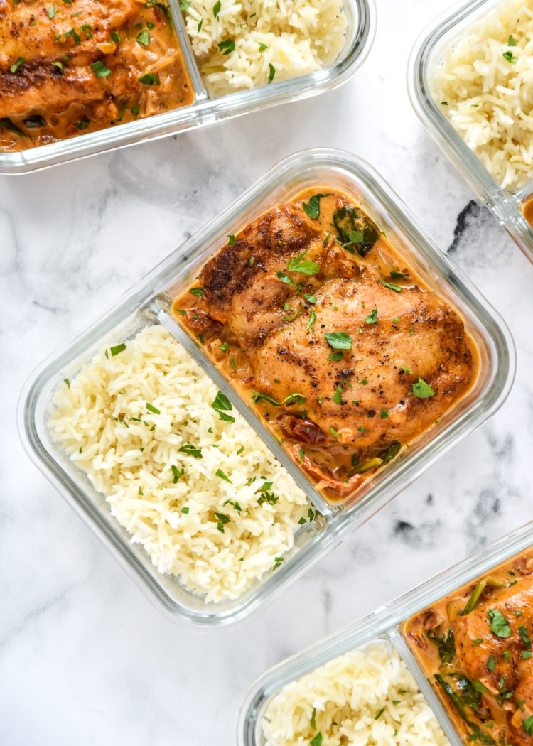 Creamy Tuscan Chicken Meal Prep - Project Meal Plan