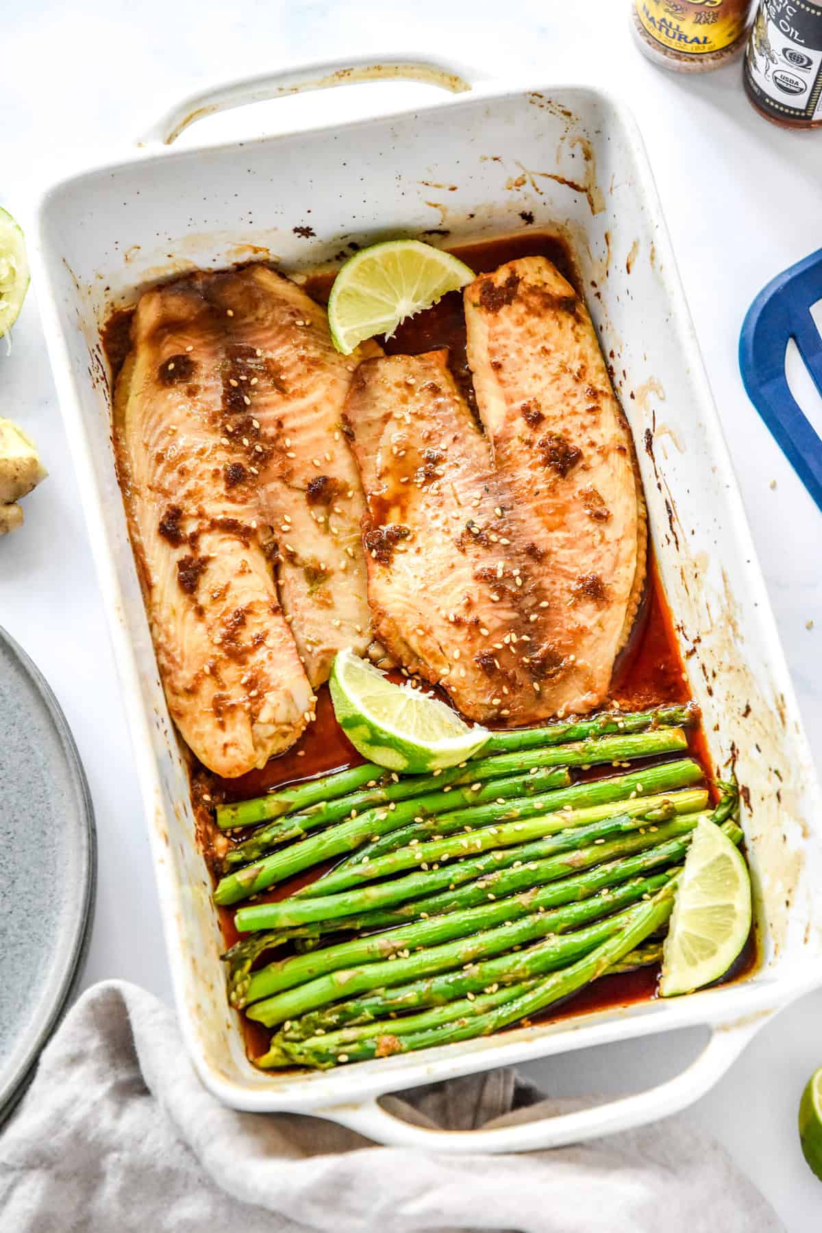 Ginger Soy Tilapia and Broiled Asparagus - Project Meal Plan