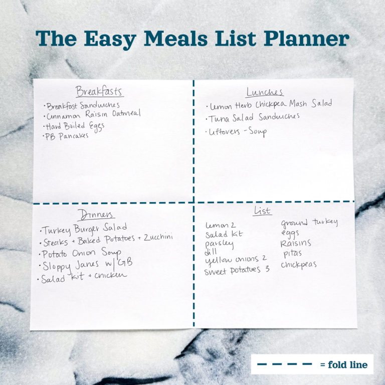 3 Ways to Fold Paper into a Meal Plan - Project Meal Plan