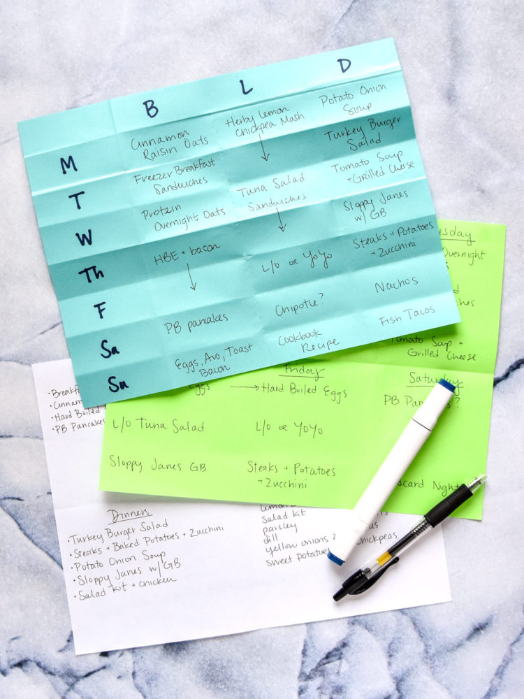 3 Ways to Fold Paper into a Meal Plan - Project Meal Plan
