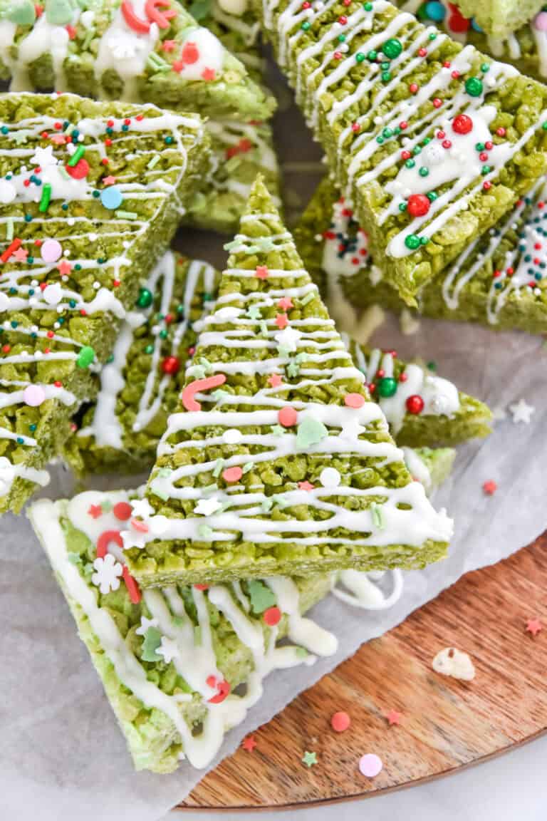 Easy Christmas Tree Rice Krispies Treats - Project Meal Plan